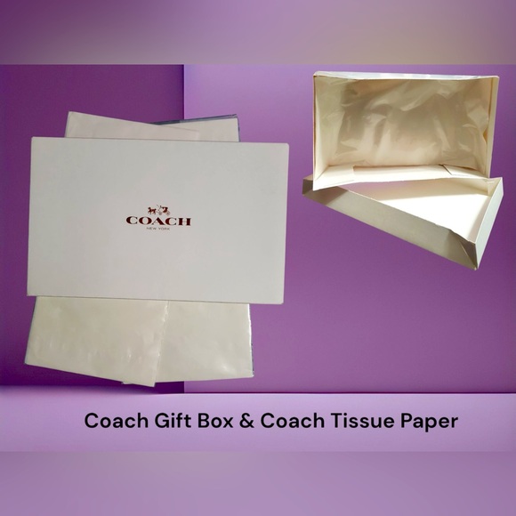 Coach | Holiday | Coach Gift Box With Matching Coach Tissue Paper ...